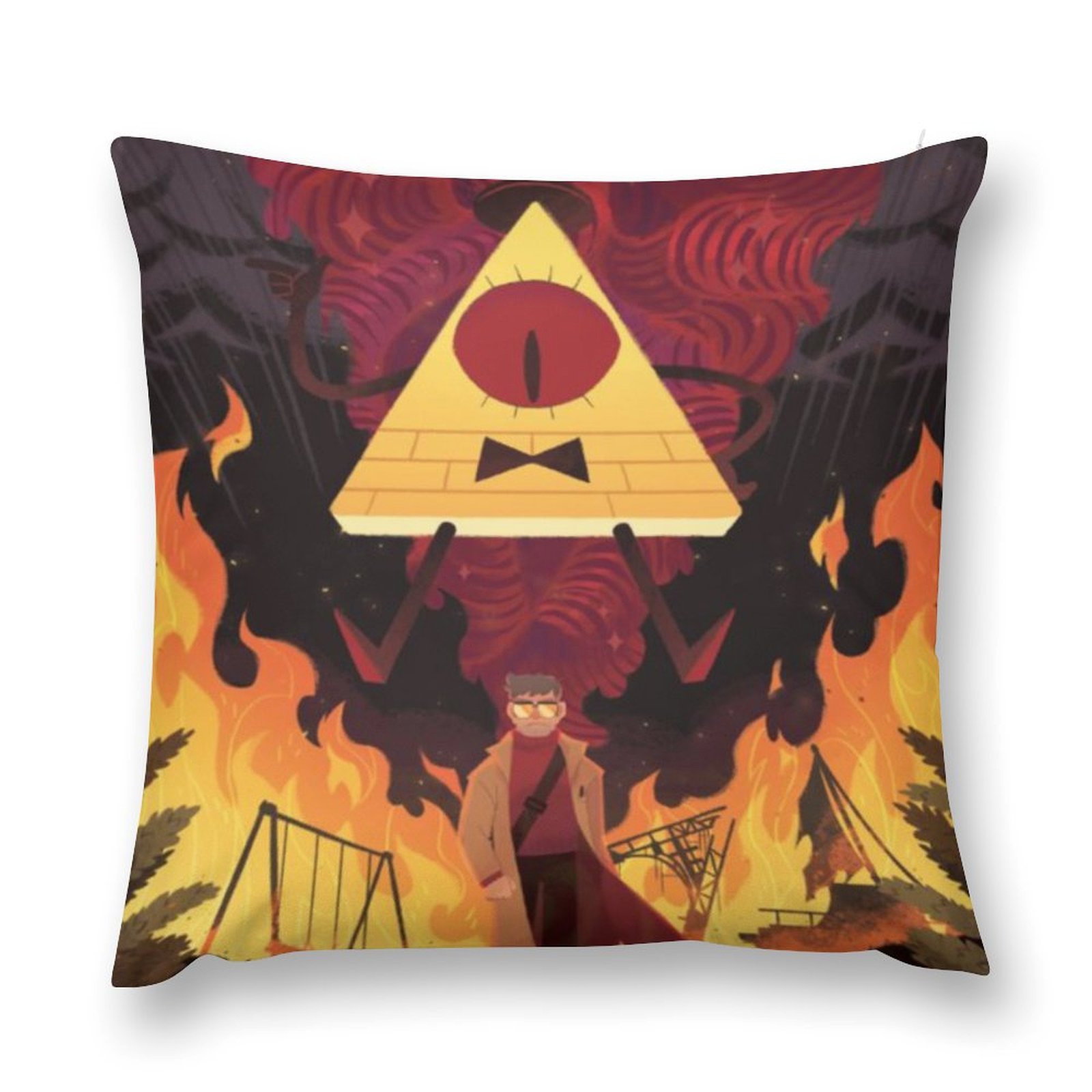 Bill Cipher Pillowcase Cartoon Anime for Living Room Bedroom Office 16 ...