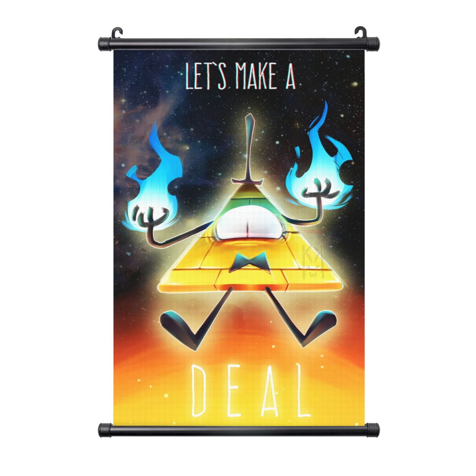 Bill Cipher Poster Plastic Shaft Wall Hanging Banner Artwork Canvas Wall Art Painting Decor For ...