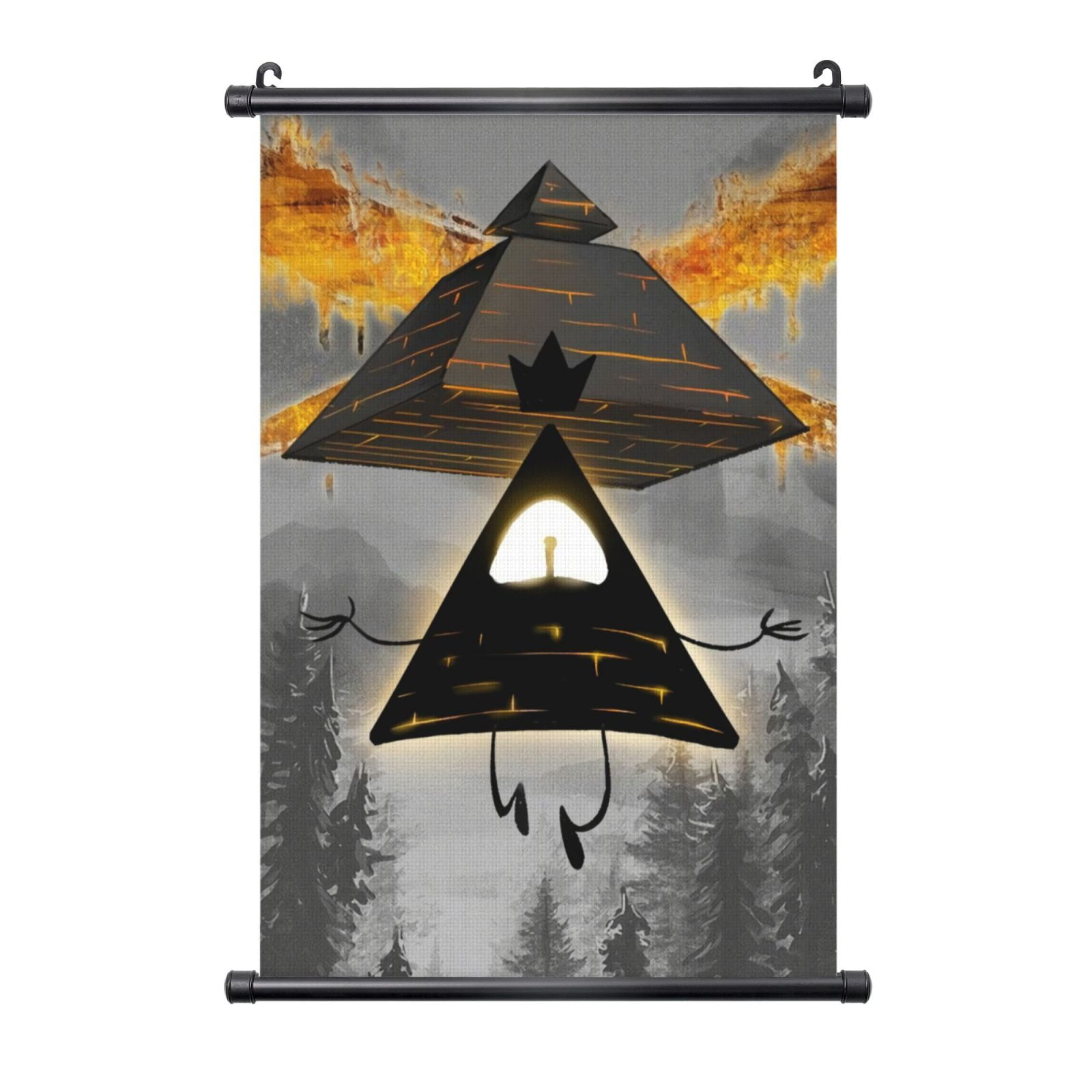 Bill Cipher Poster Plastic Shaft Wall Hanging Banner Artwork Canvas ...