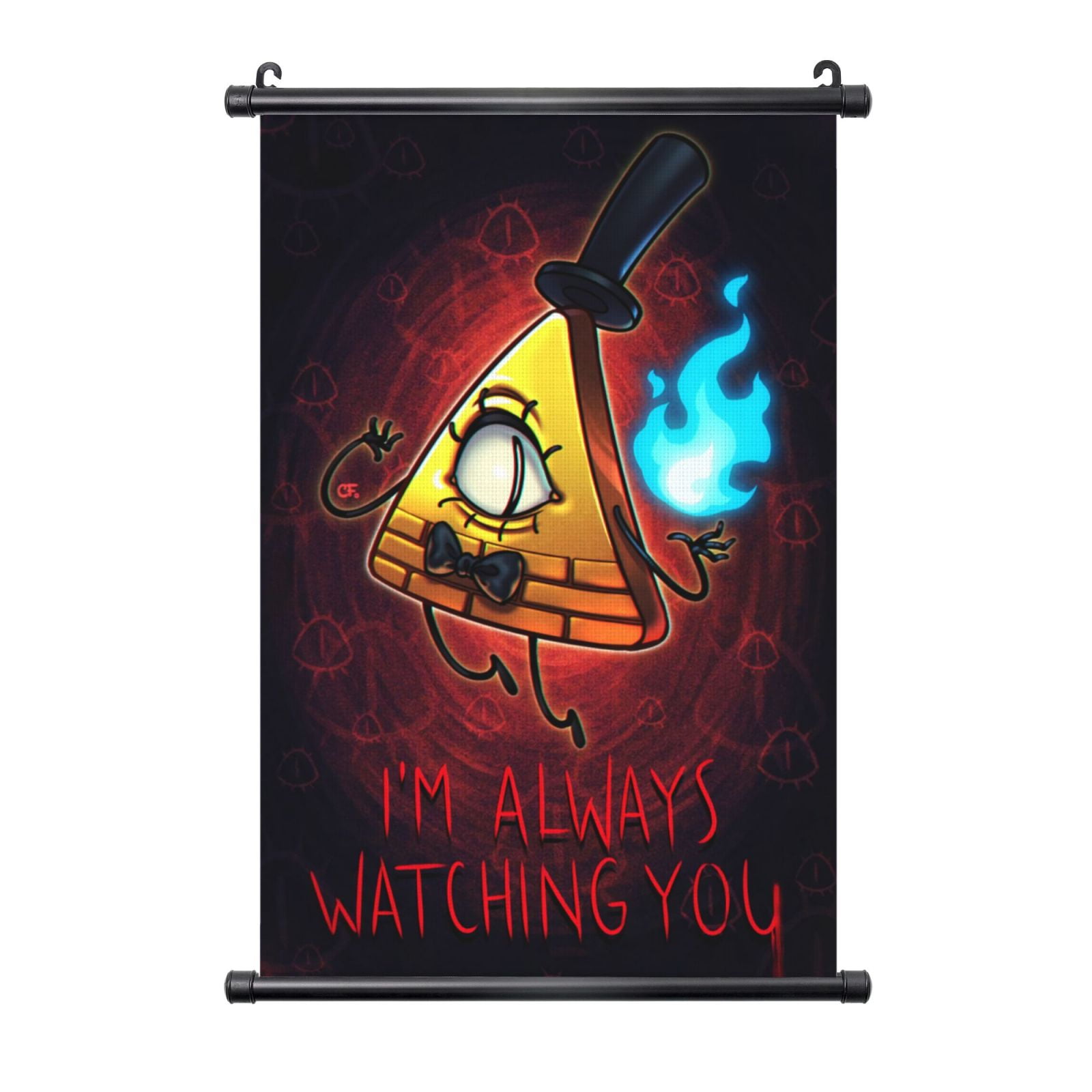 Bill Cipher Poster Plastic Shaft Wall Hanging Banner Artwork Canvas ...