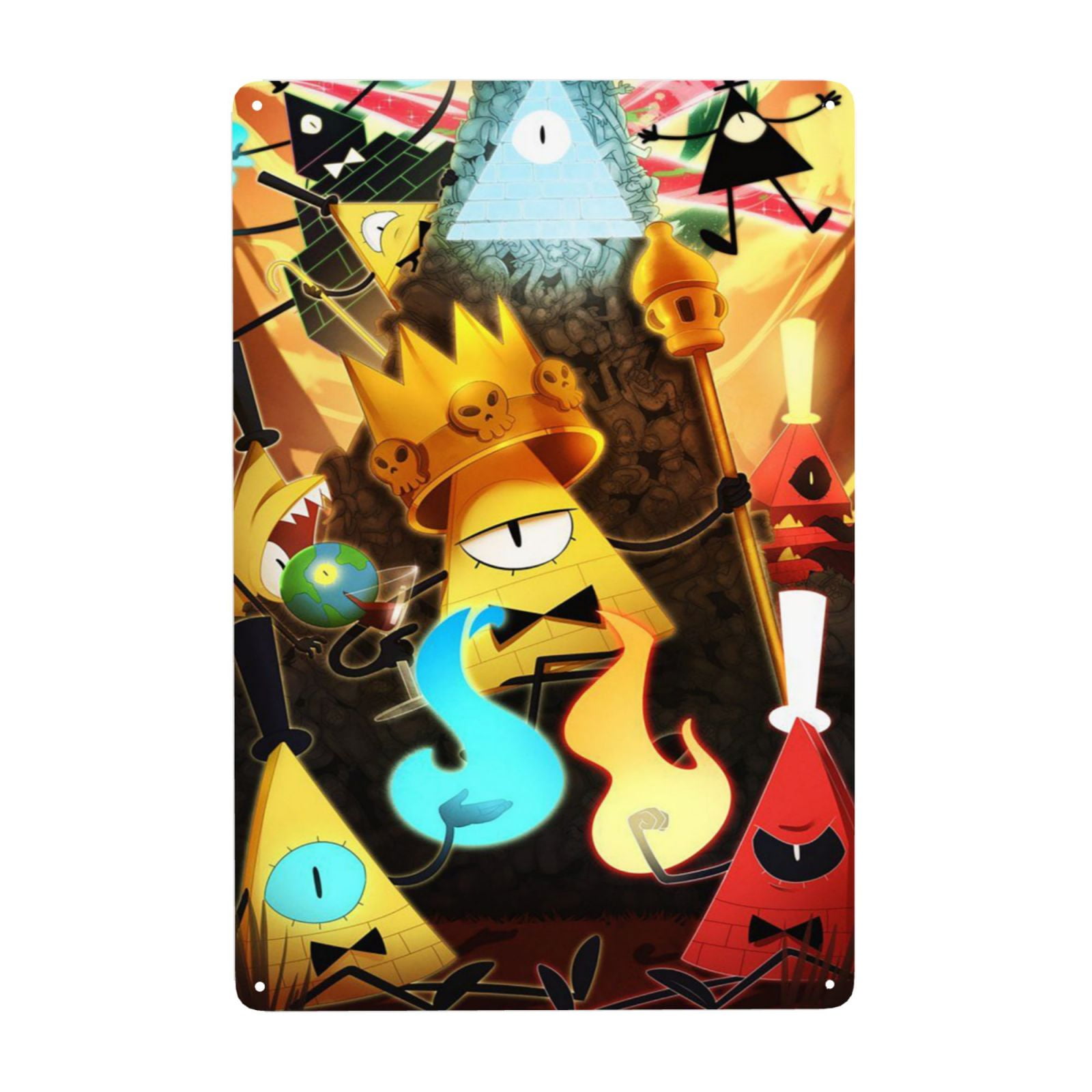 Bill Cipher Poster Vintage Tin Sign for Bar Office Home Iron Painting ...