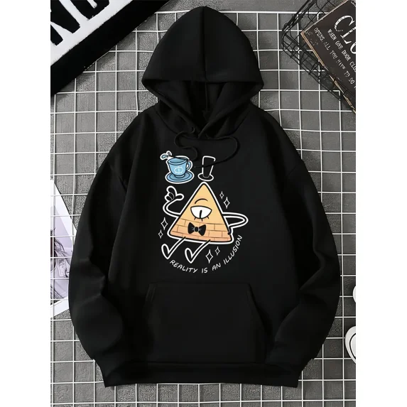 Bill Cipher Reality Is An Illusion Graphic Polyester Blend Pullover ...
