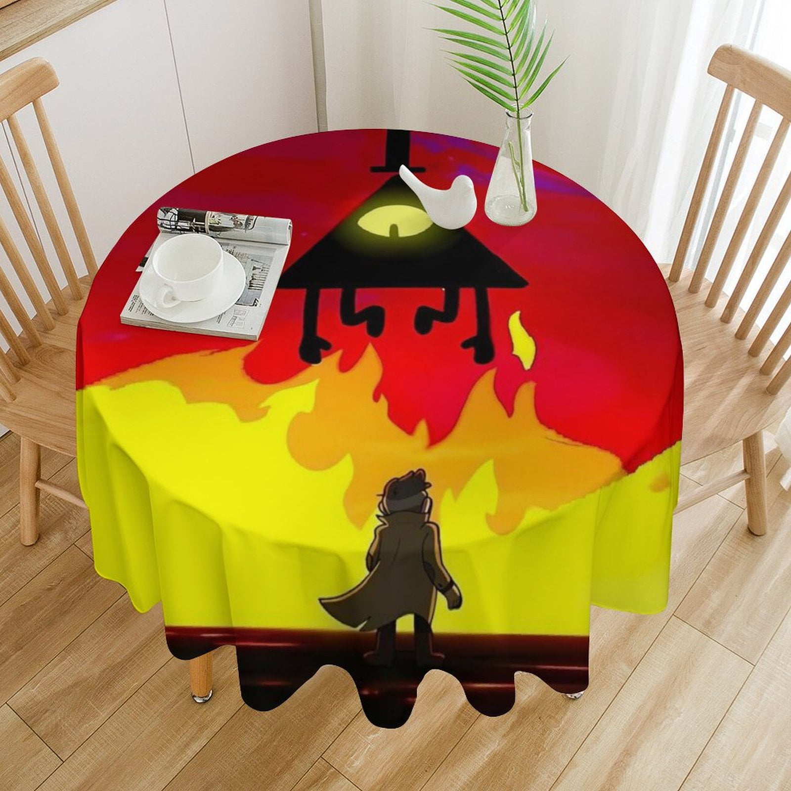 Bill Cipher Tablecloth Anime for Dining Table Picnic Gift 50x50in Bill ...