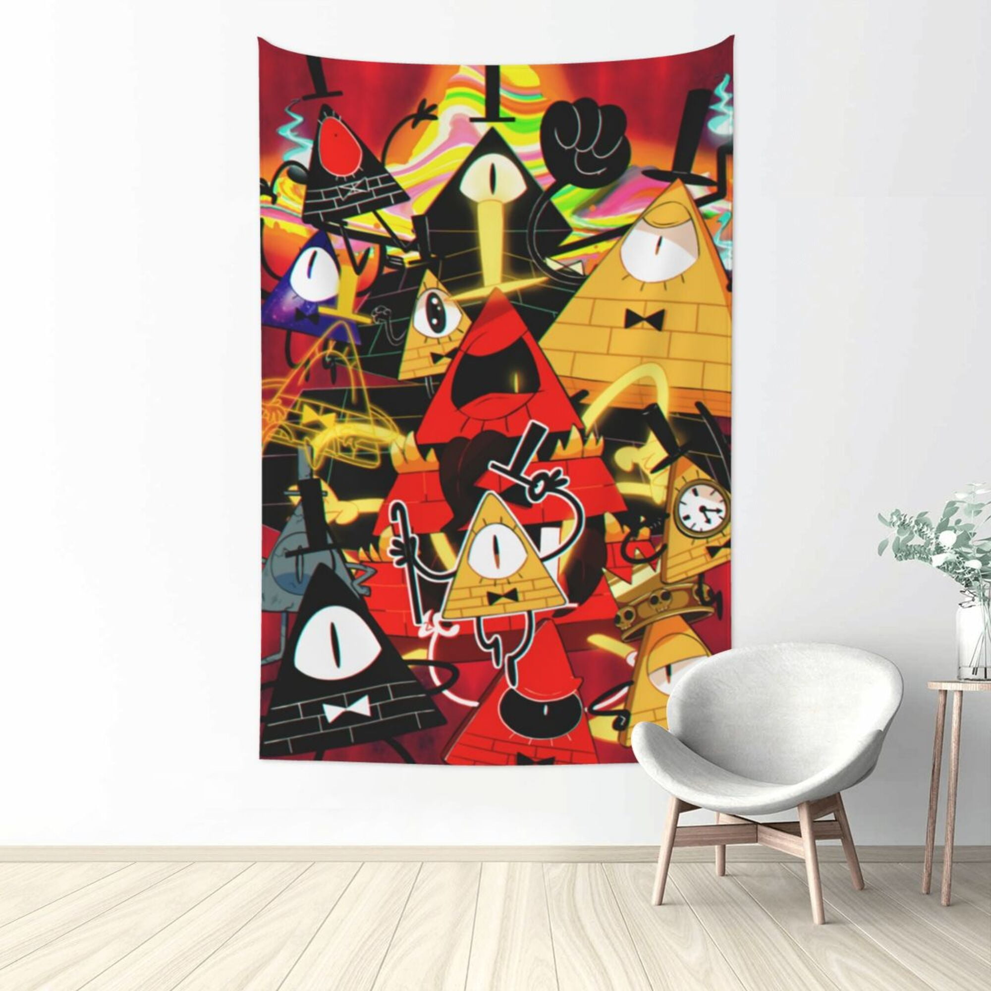 Bill Cipher Tapestry for Bedroom, Art Pattern Print Wall Hanging ...