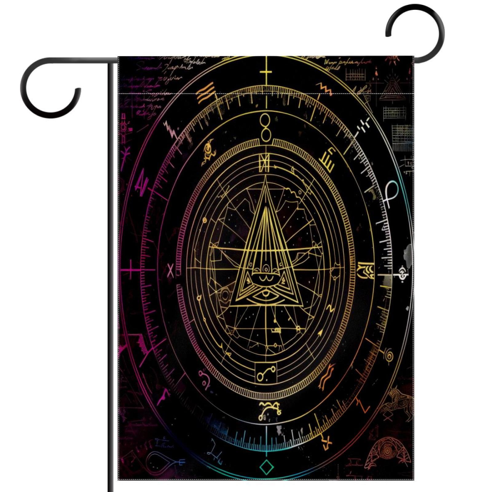 Bill Cipher Wheel Zodiac Print Polyester Garden Flag House Banner 28 x ...