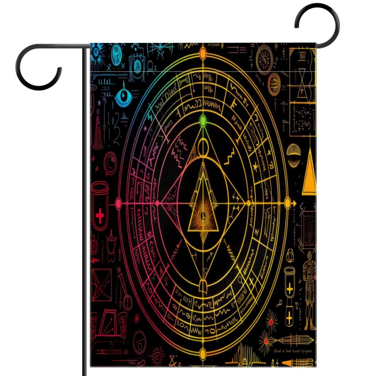 Bill Cipher Wheel Zodiac Print Polyester Garden Flag House Banner 28 x ...
