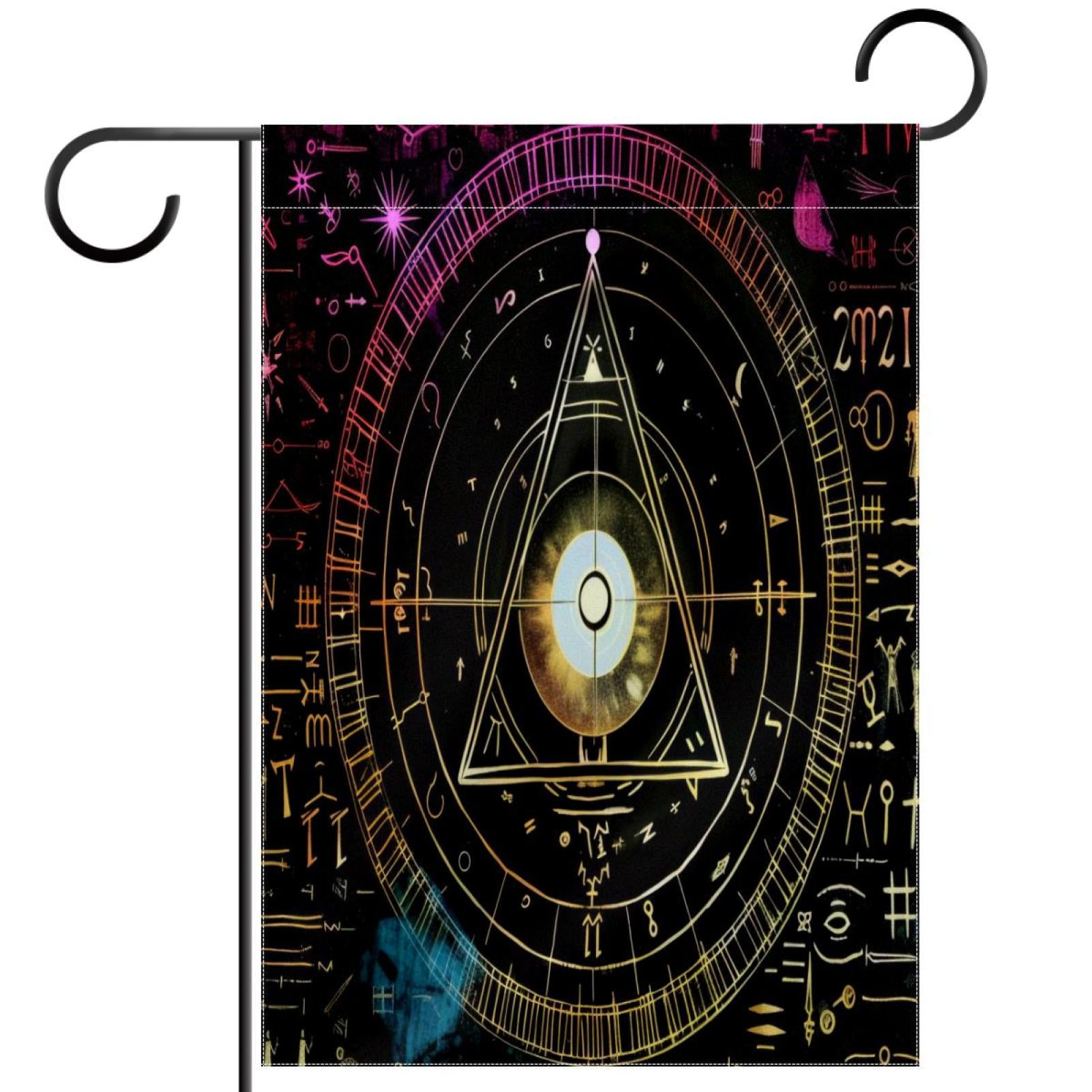 Bill Cipher Wheel Zodiac Print Polyester Garden Flag House Banner 28 x ...