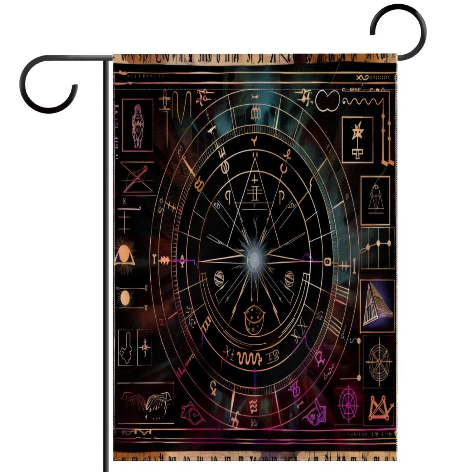 Bill Cipher Wheel Zodiac Print Polyester Garden Flag House Banner 28 x ...