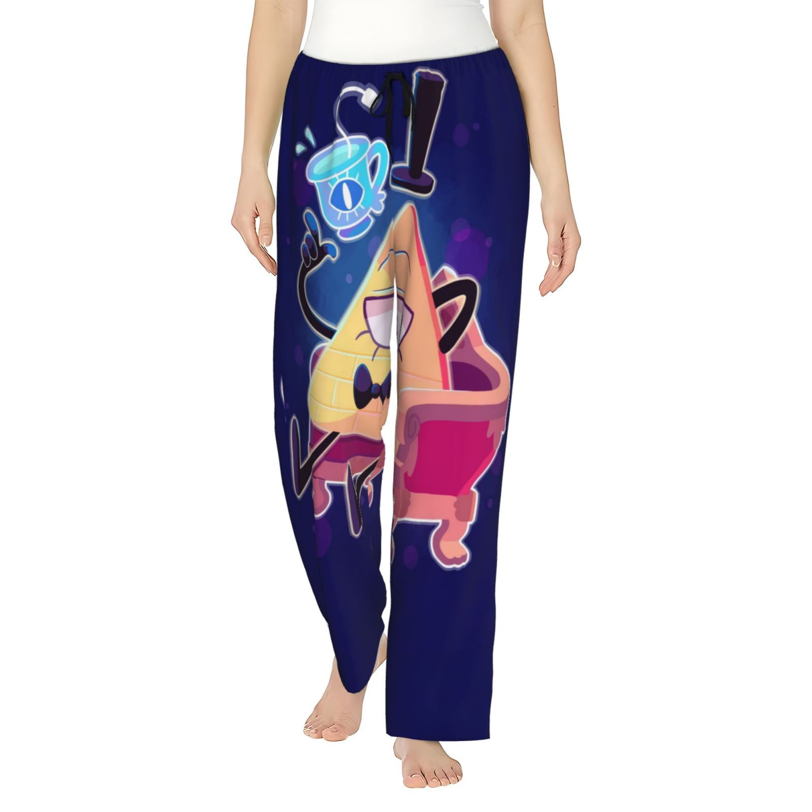Bill Cipher Women's Pajama Pants Comfy Casual Loose Sleep Bottoms Pants Drawstring Wide Leg Long ...