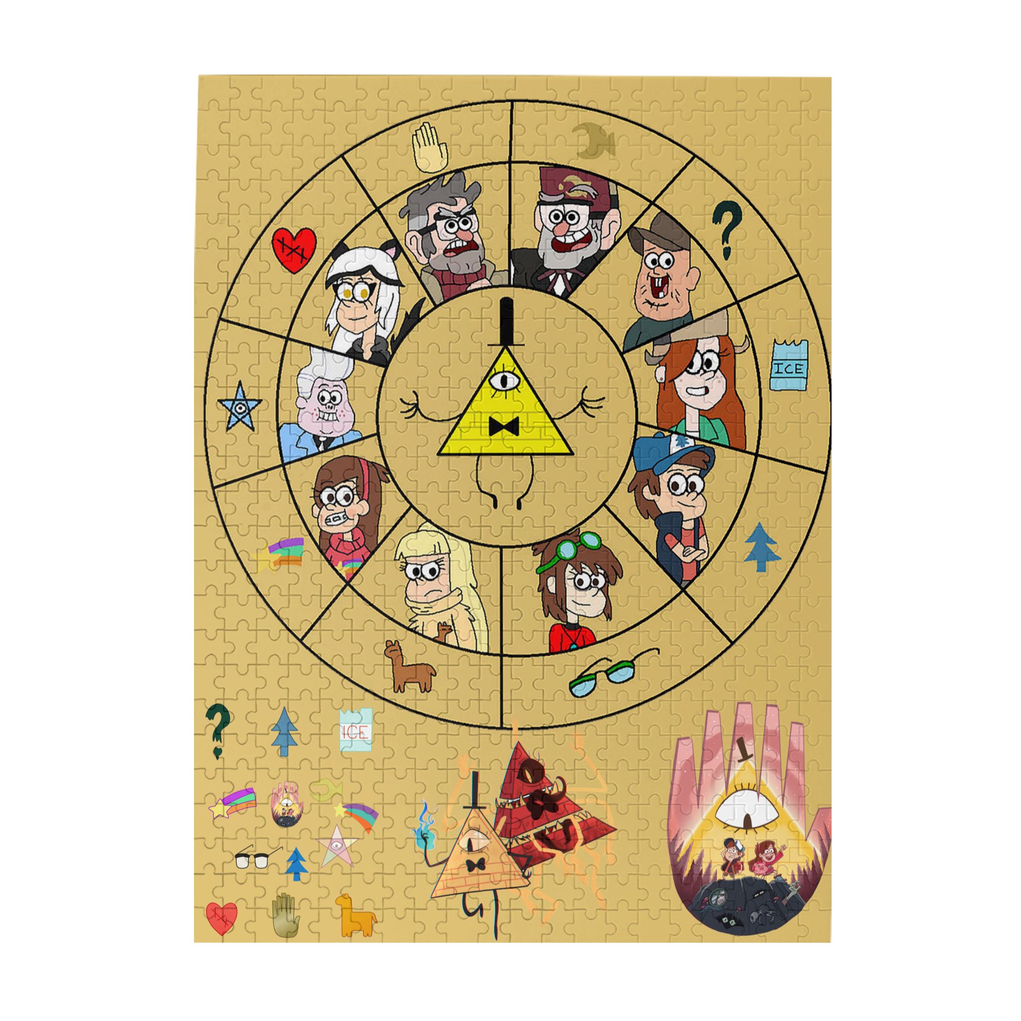 Bill Cipher and Nightmare Wooden Jigsaw Puzzle for Adults 500 Piece ...