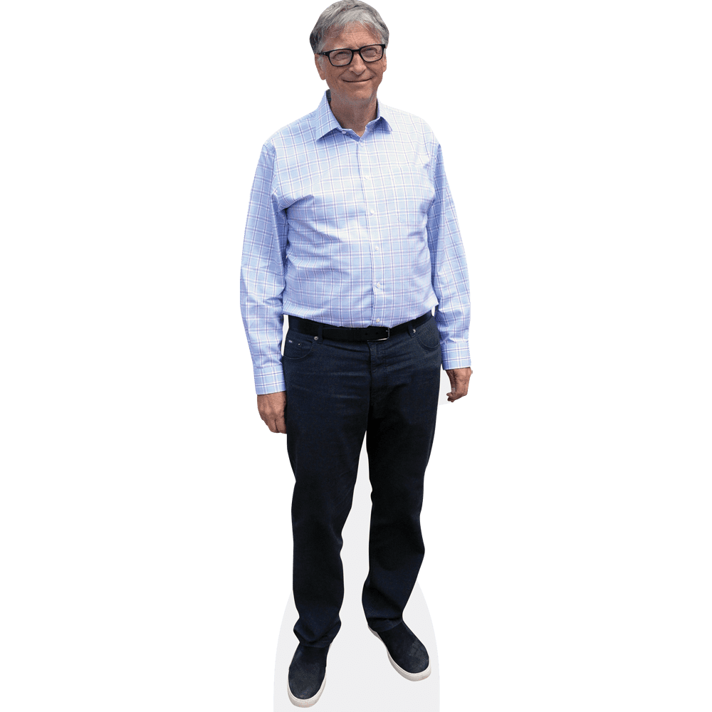 Bill Gates (Blue Shirt) Mini Cardboard Cutout Standee - Walmart.com