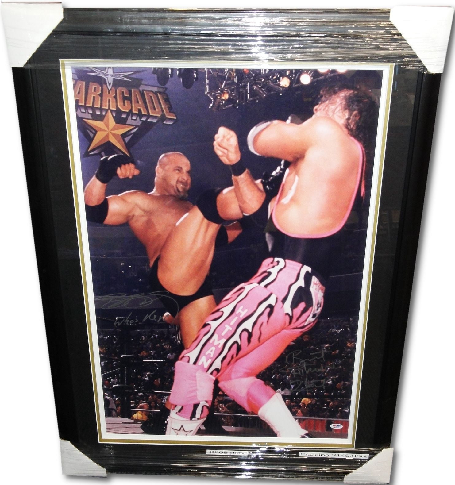 Bill Goldberg Bret Hit Man Hart Signed Auto Custom Framed 20x30 Photo ...