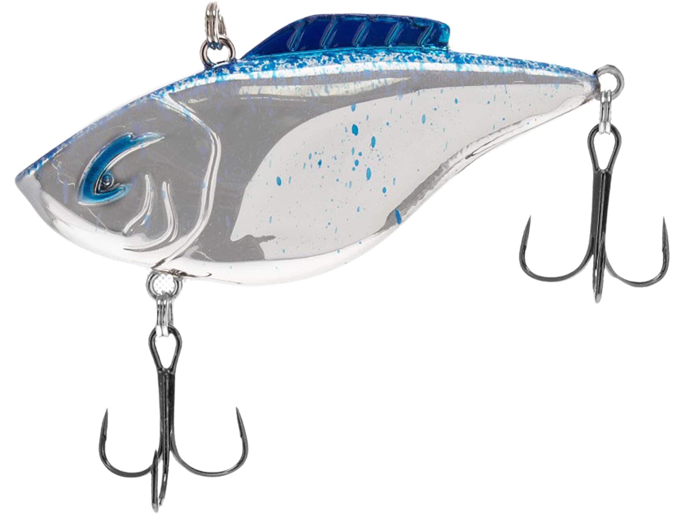 Bill Lewis Hammer-Trap Lipless Crankbait 5/8 oz Chrome Blue/Splatter ...