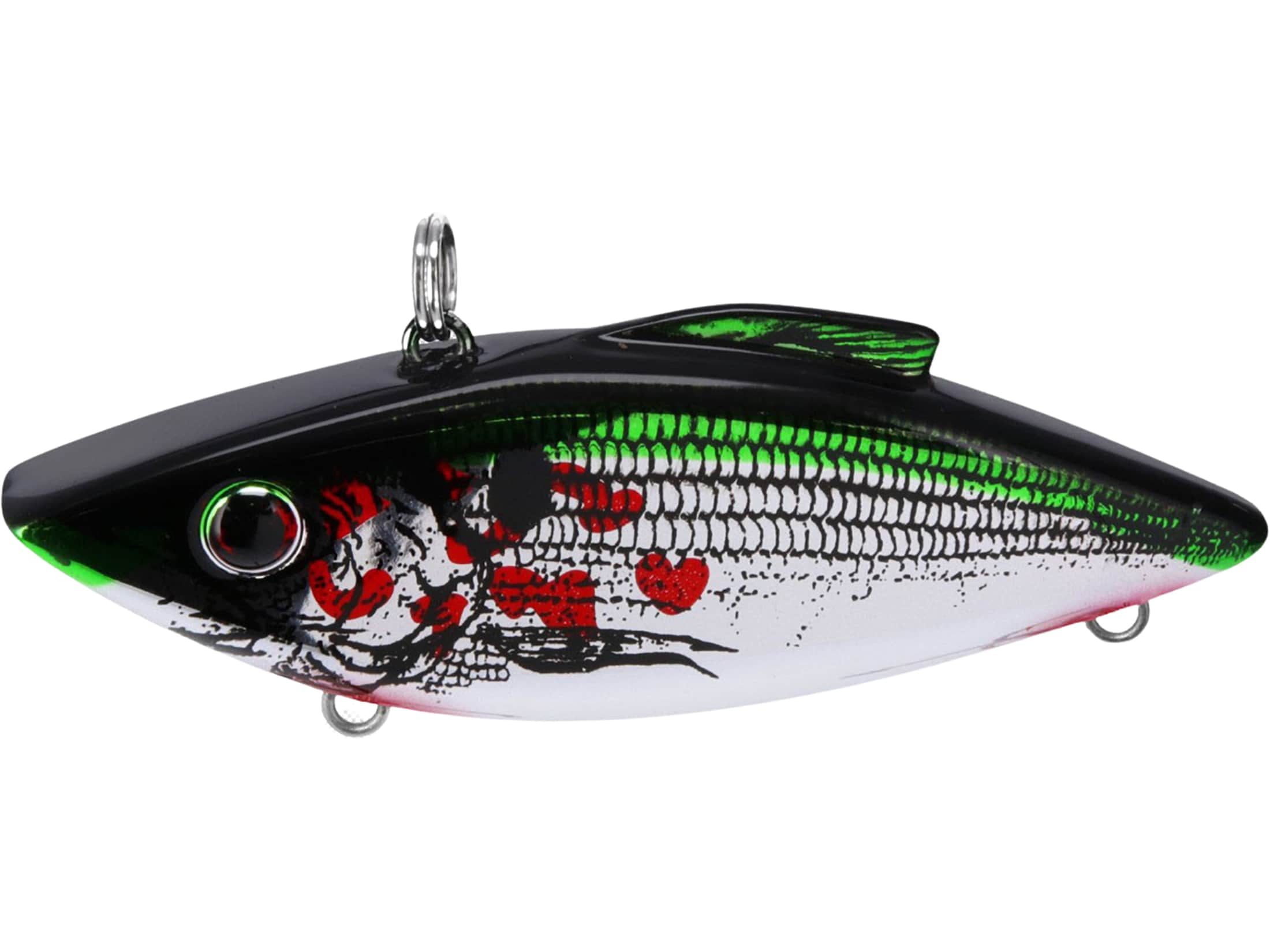 Bill Lewis Rat-L-Trap Lipless Crankbait Chrome Green Bleeding Shad ...