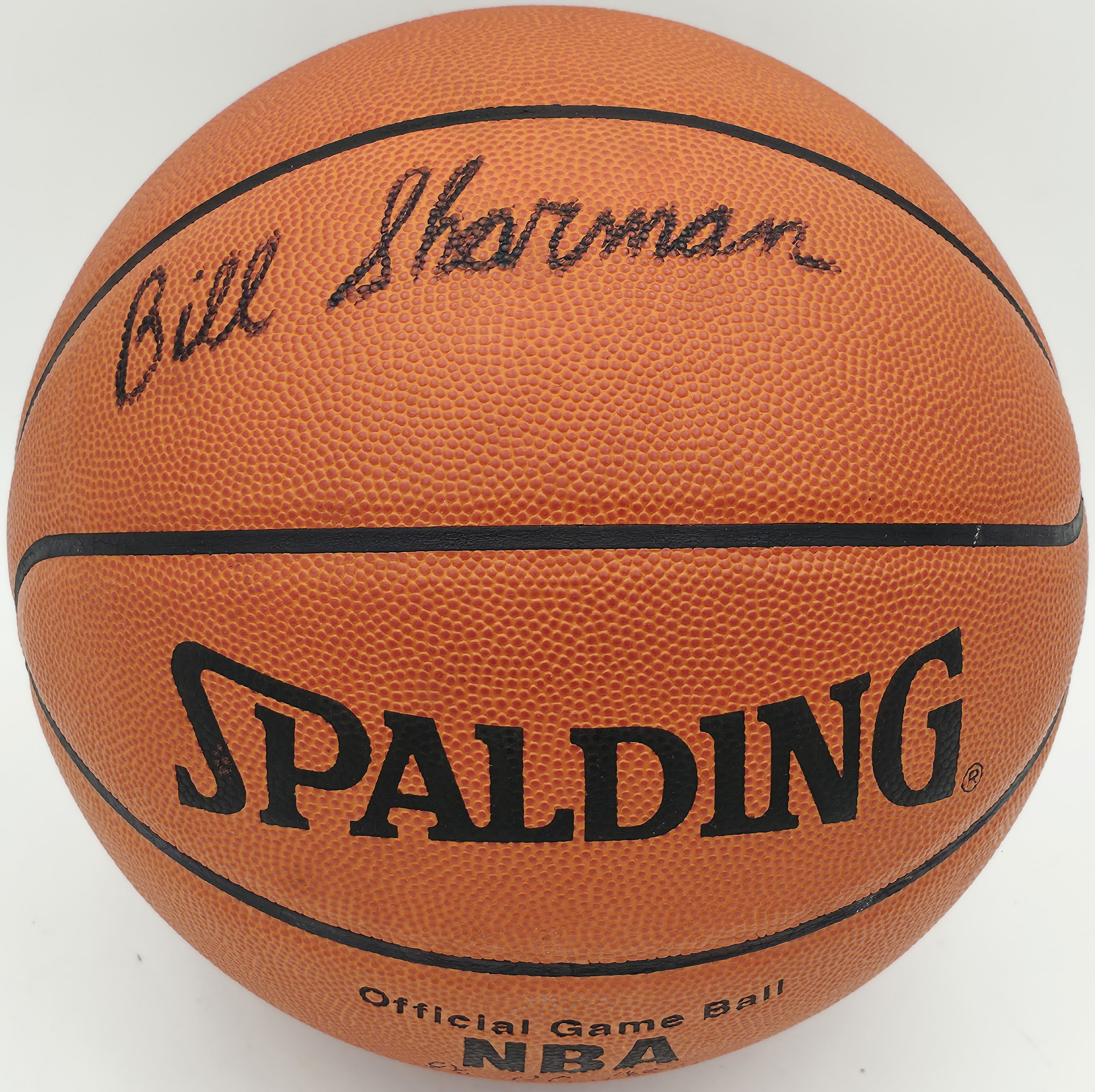 Bill Sharman Autographed Spalding NBA Leather Game Basketball Boston ...