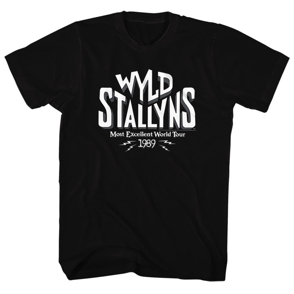 Bill & Ted's Wyld Stallyns Most Excellent World Tour 1989 Men's T Shirt ...