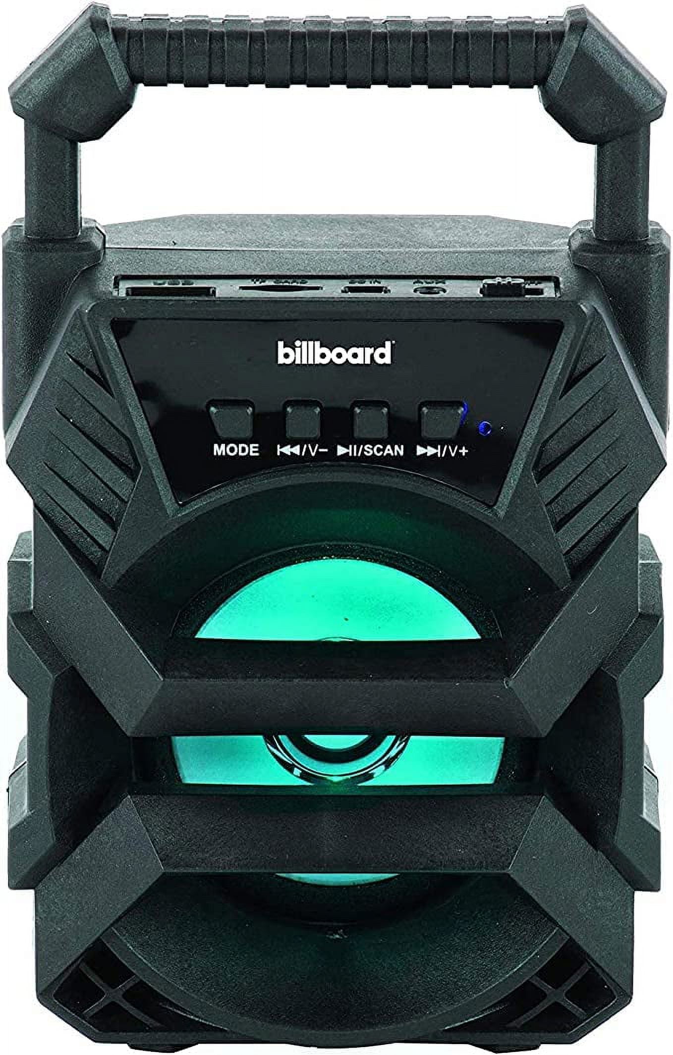 Billboard 3" Portable Party Bluetooth Speaker with Enhanced Bass, USB ...