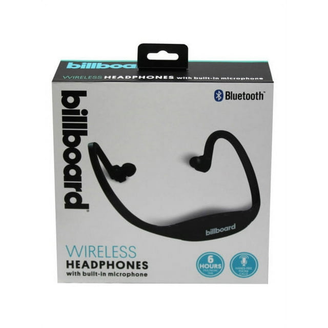 Billboard Bluetooth Neck Wrap Sport Headphones with Built in Mic ...