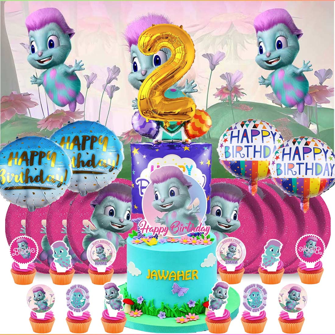 Bille 2nd Tableware Balloons Cake Toppers Backdrop Banner Supplies ...