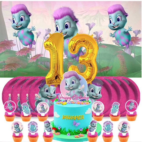 Bille Balloons Party Supplies 13th Decor Tableware Birthday Cake Topper ...