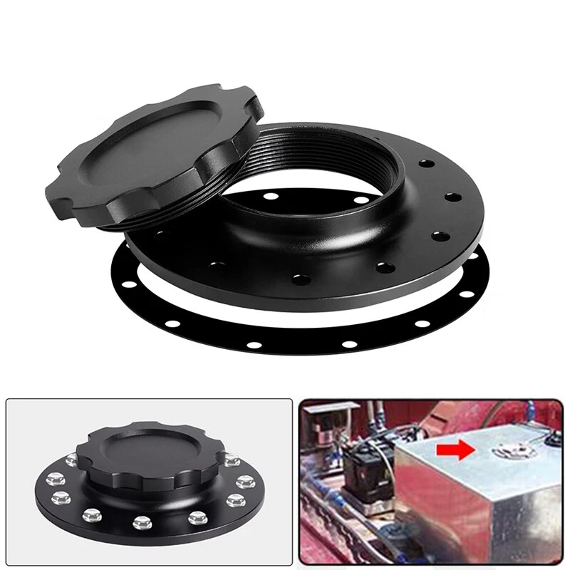 Billet Aluminum Easy Fill Fuel Cell Cap with 12 Bolting Holes Cell Bung ...