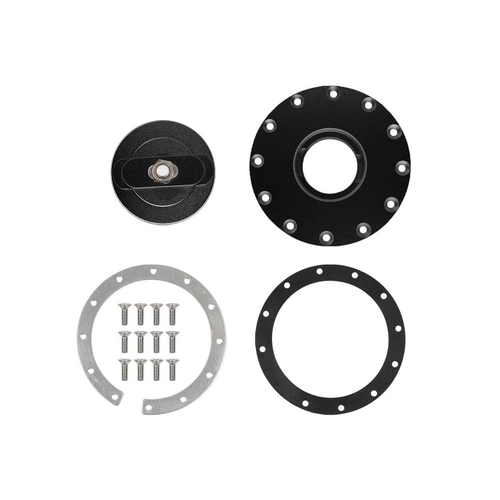 Billet Aluminum Easy Fill Fuel Cell Gas Cap With 12 Hole Cell Bung and ...