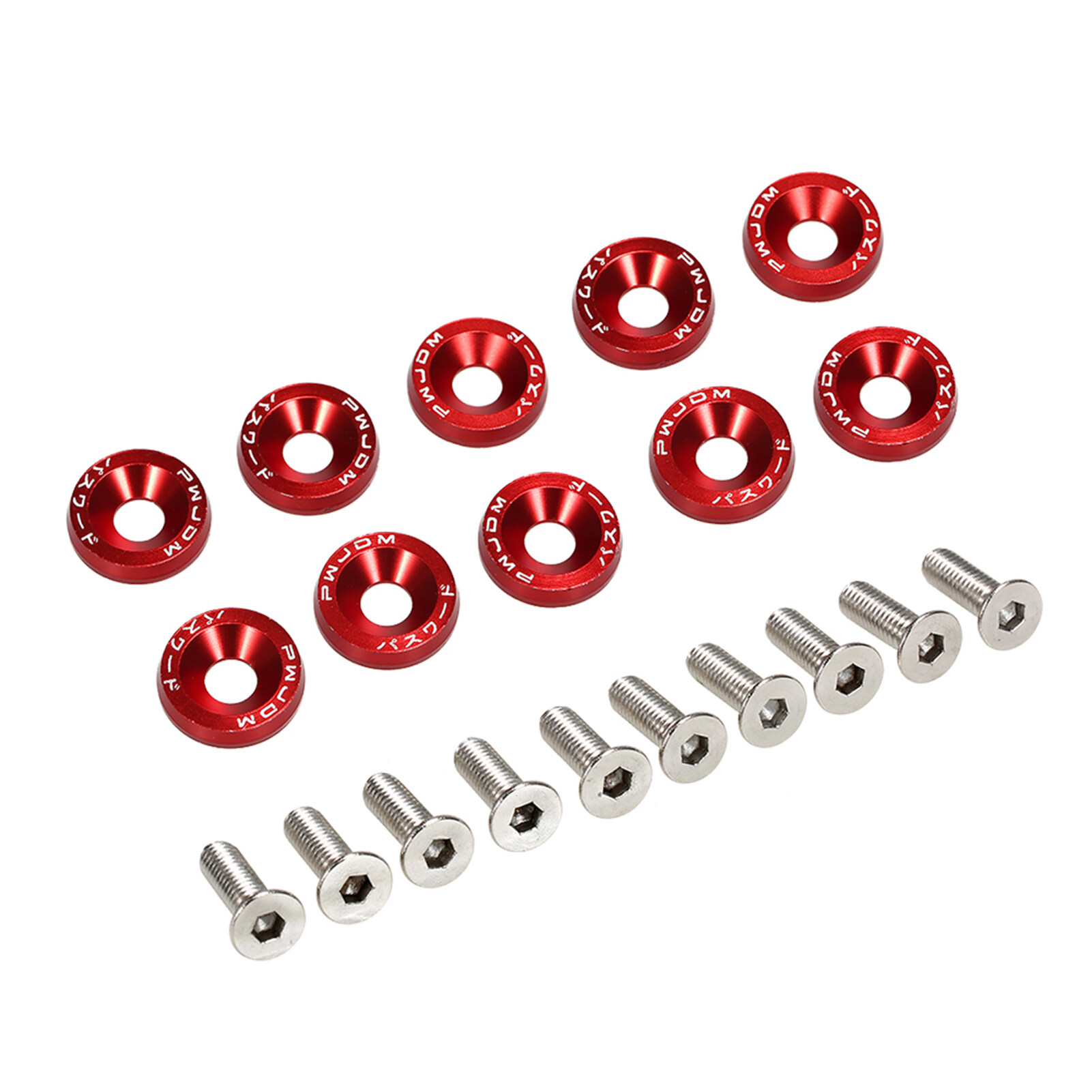 Billet Aluminum Fender Bumper Washer Bolt Engine Bay Dress Up Kit ...