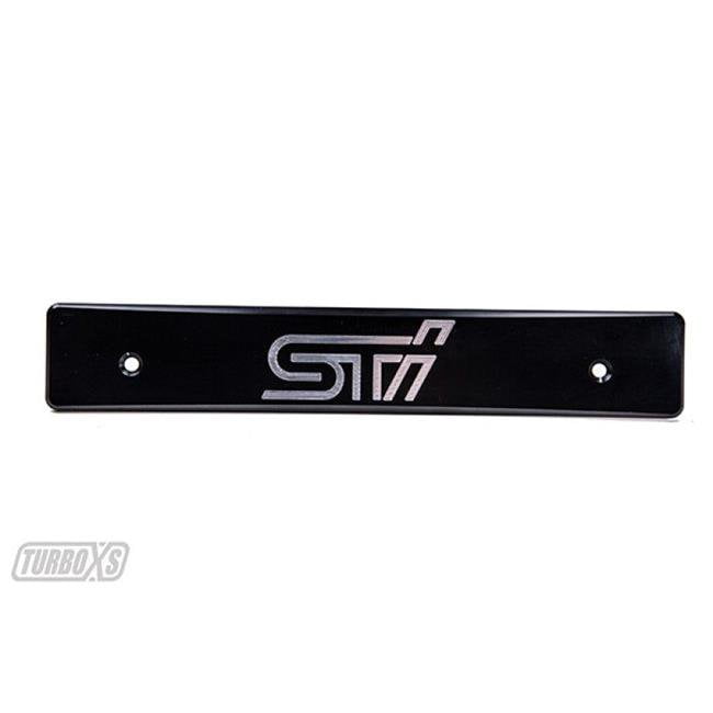 Billet Aluminum License Plate Delete Black Machined STI Logo for 2015 ...