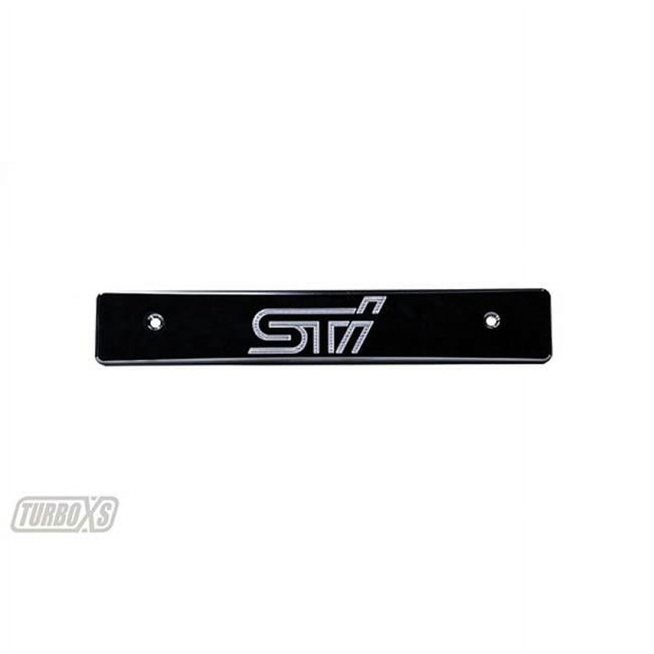 Billet Aluminum License Plate with Delete Black Machined STi Logo for ...