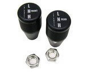 Billet Aluminum Twin-Stick Transfer Case Shifter Knobs, Black Anodized ...