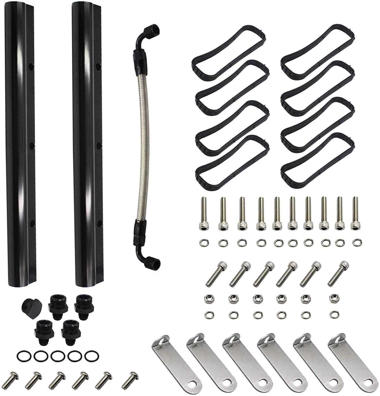 Billet Fuel Rail Kit Fit LS1 LS2 LS3 LS6 Intake Manifold W/ Hardware ...