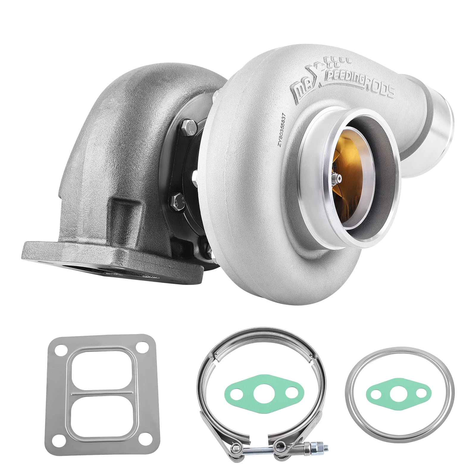 Billet GT45 T4 Turbocharger, 1.05 A/R Turbine, 3.25" V-Band Flange, Oil ...