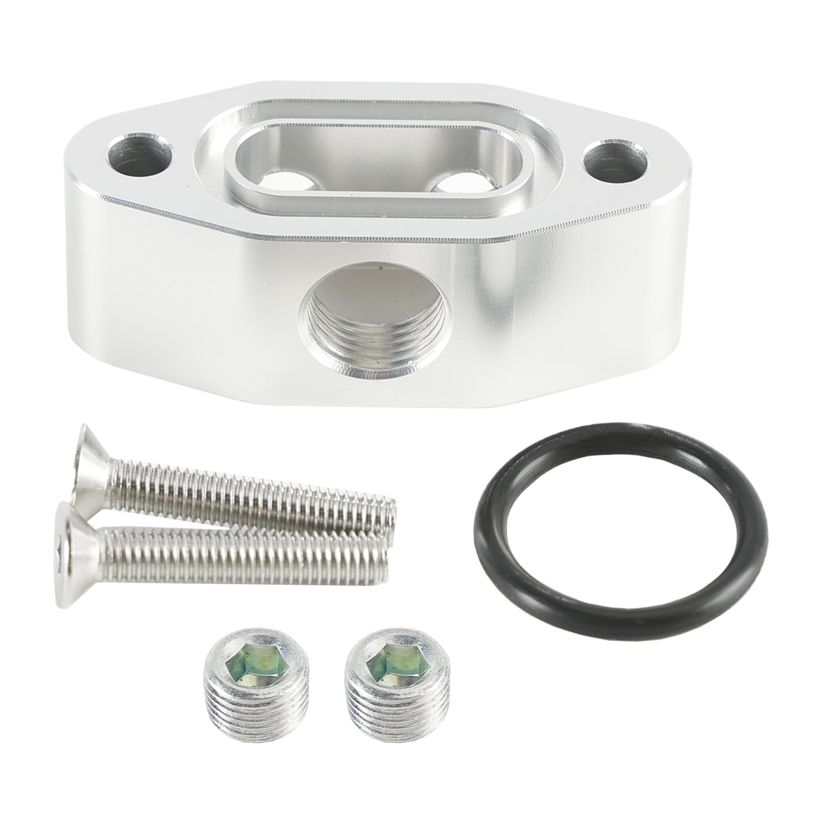 Billet LS Twin Turbo Dual 90 degree 1/8" NPT Oil Feed Line Adapter ...