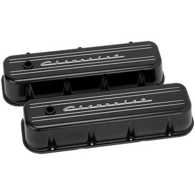 Billet Specialties BLK96123, Bbc Tall Valve Cover Chevrolet Script ...