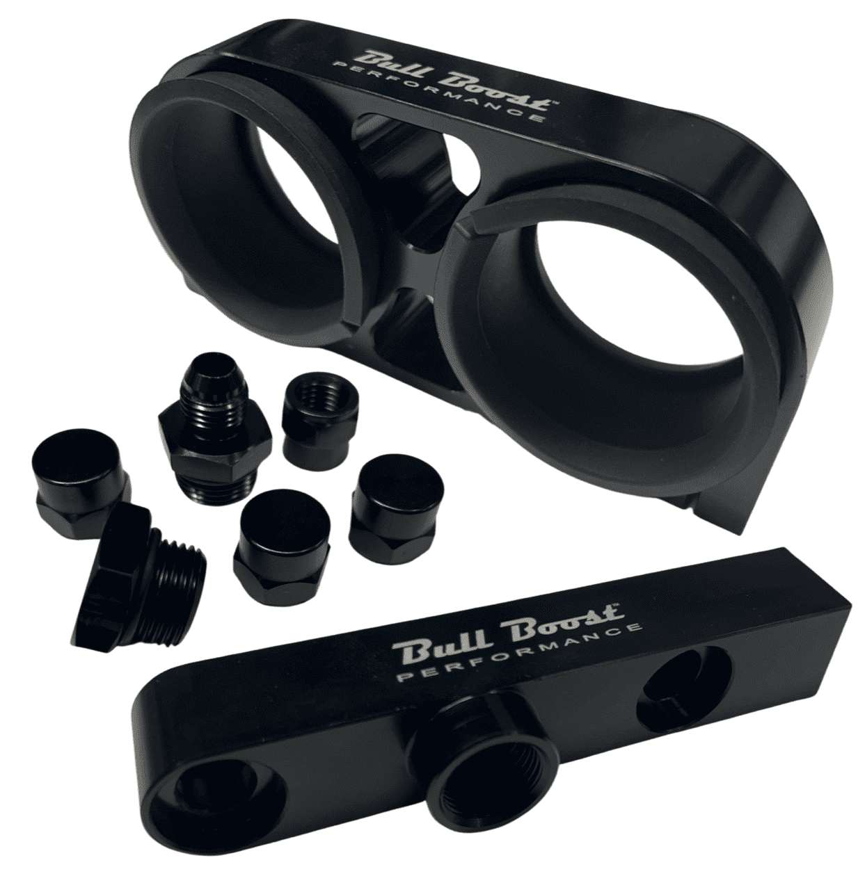 Billet Twin Dual Bosch 044 380lph AEM Fuel Pump Outlet Manifold ...