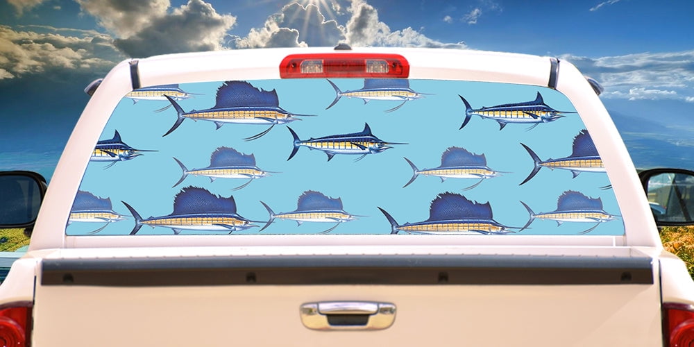Billfish Stripes Rear Window Graphic | HD Truck & Car Back Window ...