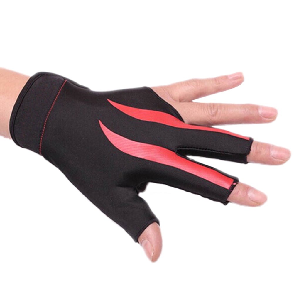 Billiard 3-Finger Glove Snooker Pool Cue Shooter Glove Stretchable Half ... Billiard 3-Finger Glove Snooker Pool Cue Shooter Glove Stretchable Half ...