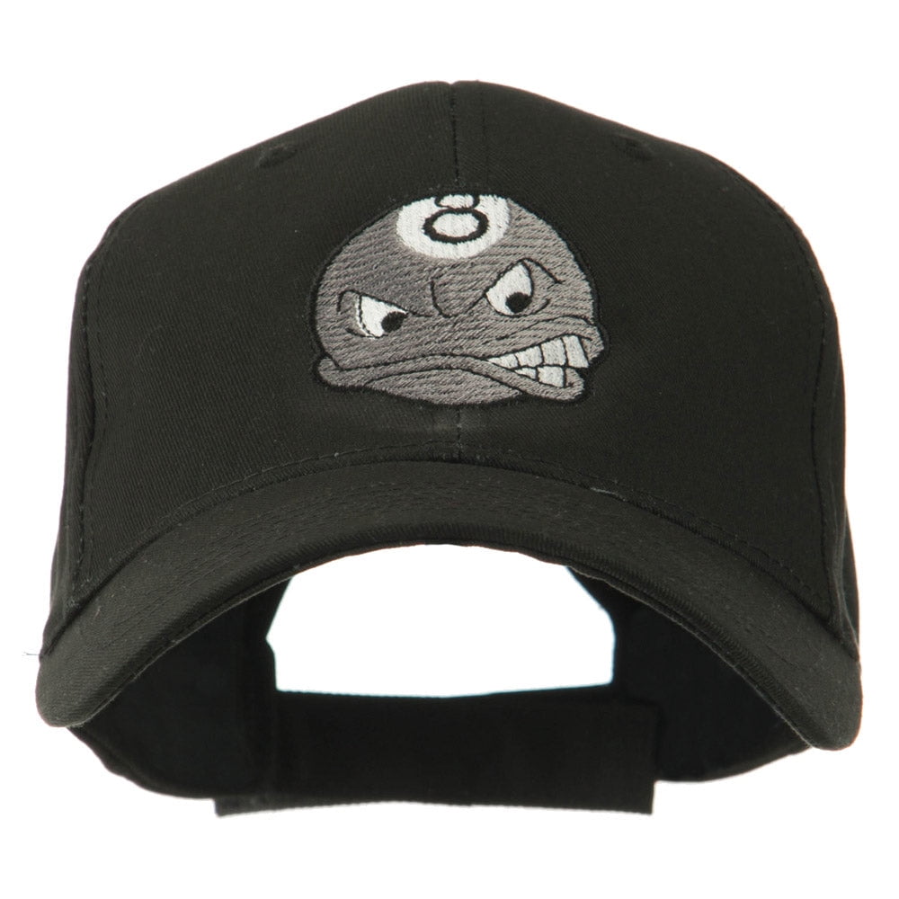 Billiard 8 Ball Face Embroidery Cap - Black OSFM - Walmart.com