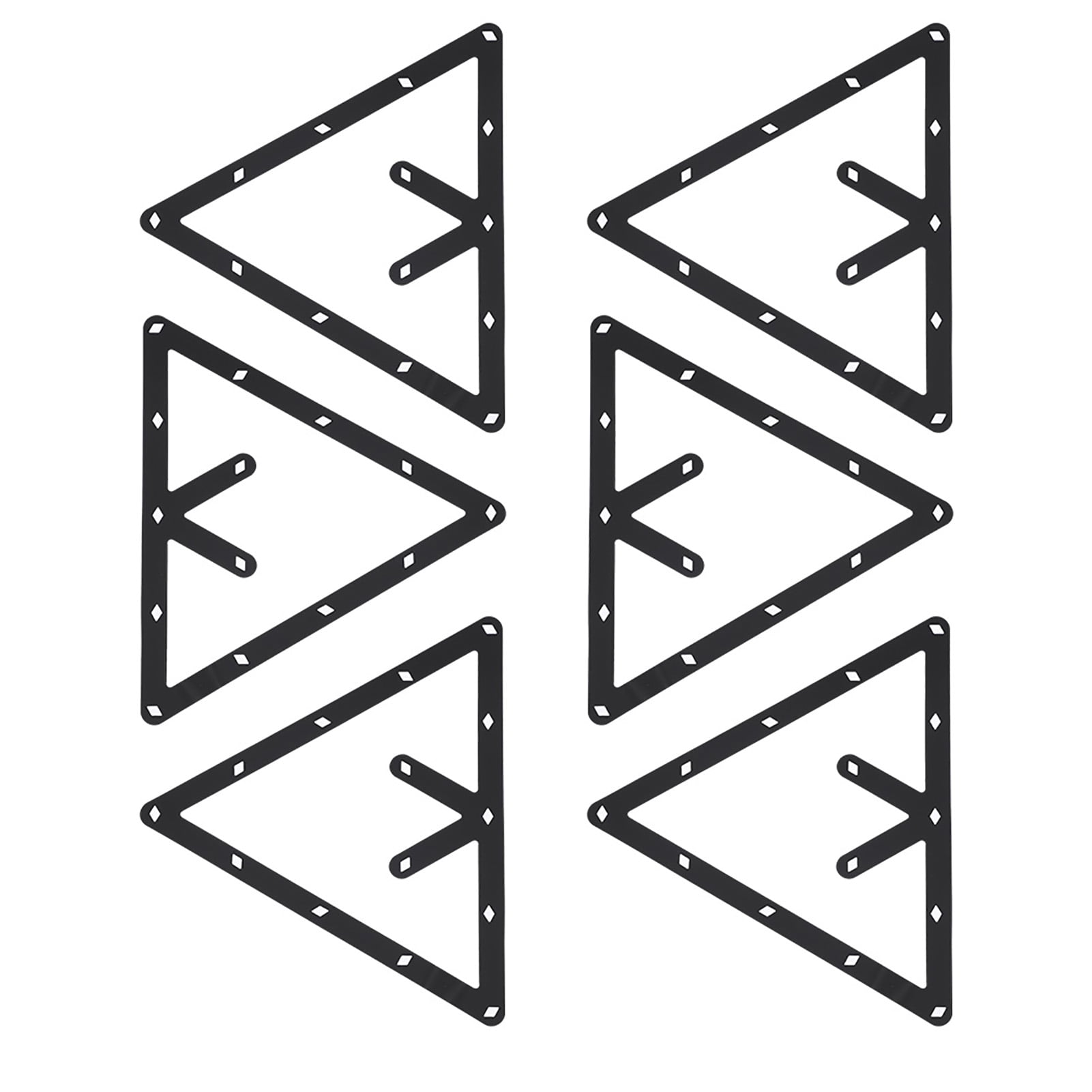 Billiard Ball Holder,Pool Rack,6Pcs/Set Billiard Rack Black Triangle ...