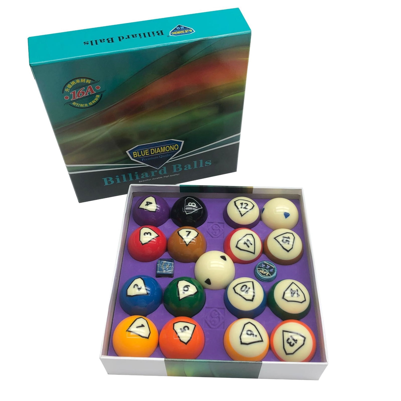 Billiard Ball,Table Balls Set 16a 57.2mm Pool American Style 16a Balls ...