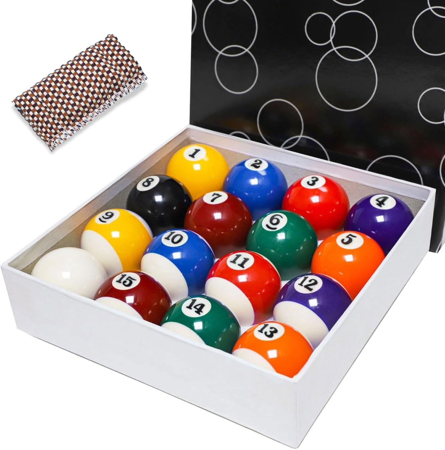 Billiard Balls Set 2-1/4" Regulation Size Pool Table Balls for ...