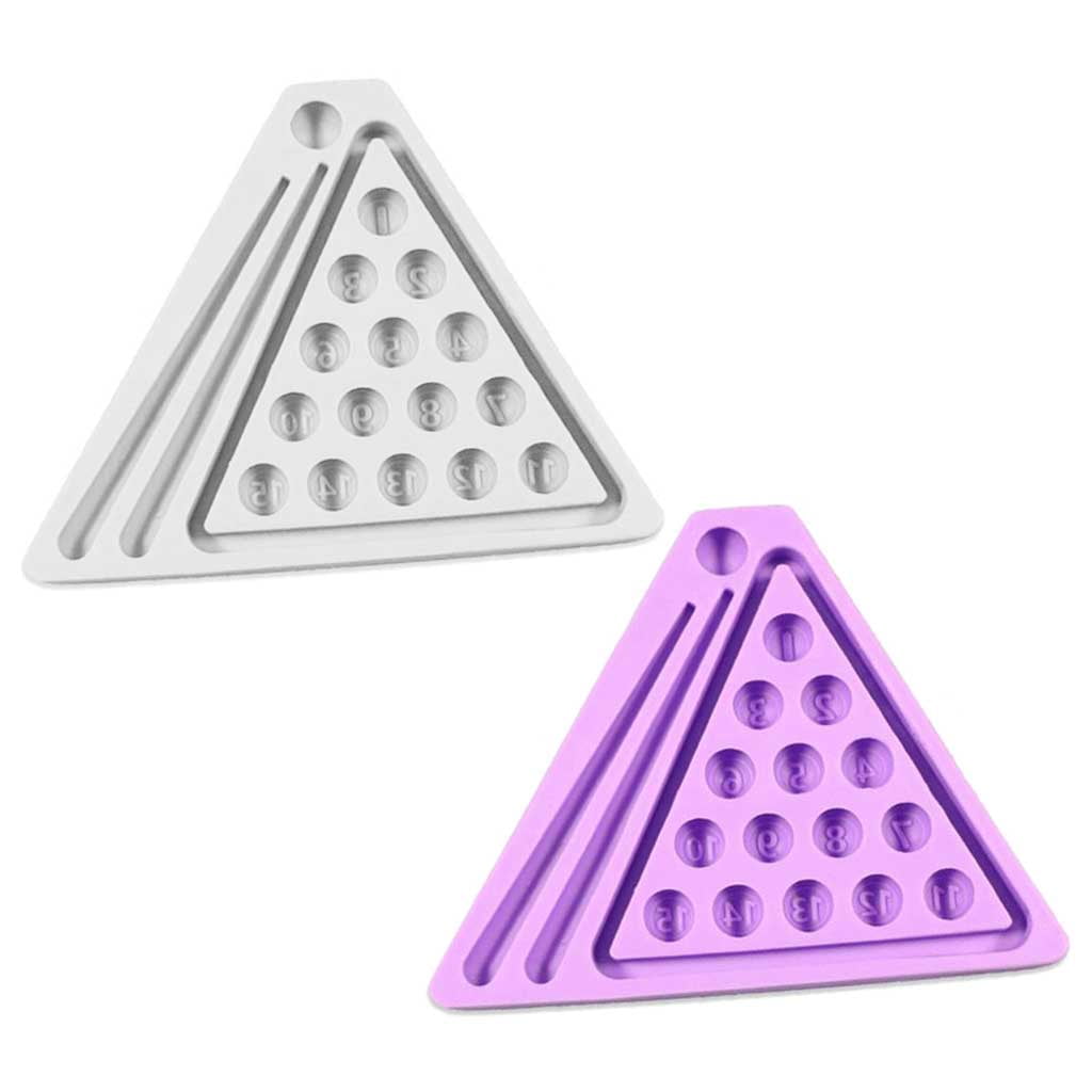 Billiard Balls Set Resin Casting Mold Pool Table for Triangle Ball Rack ...