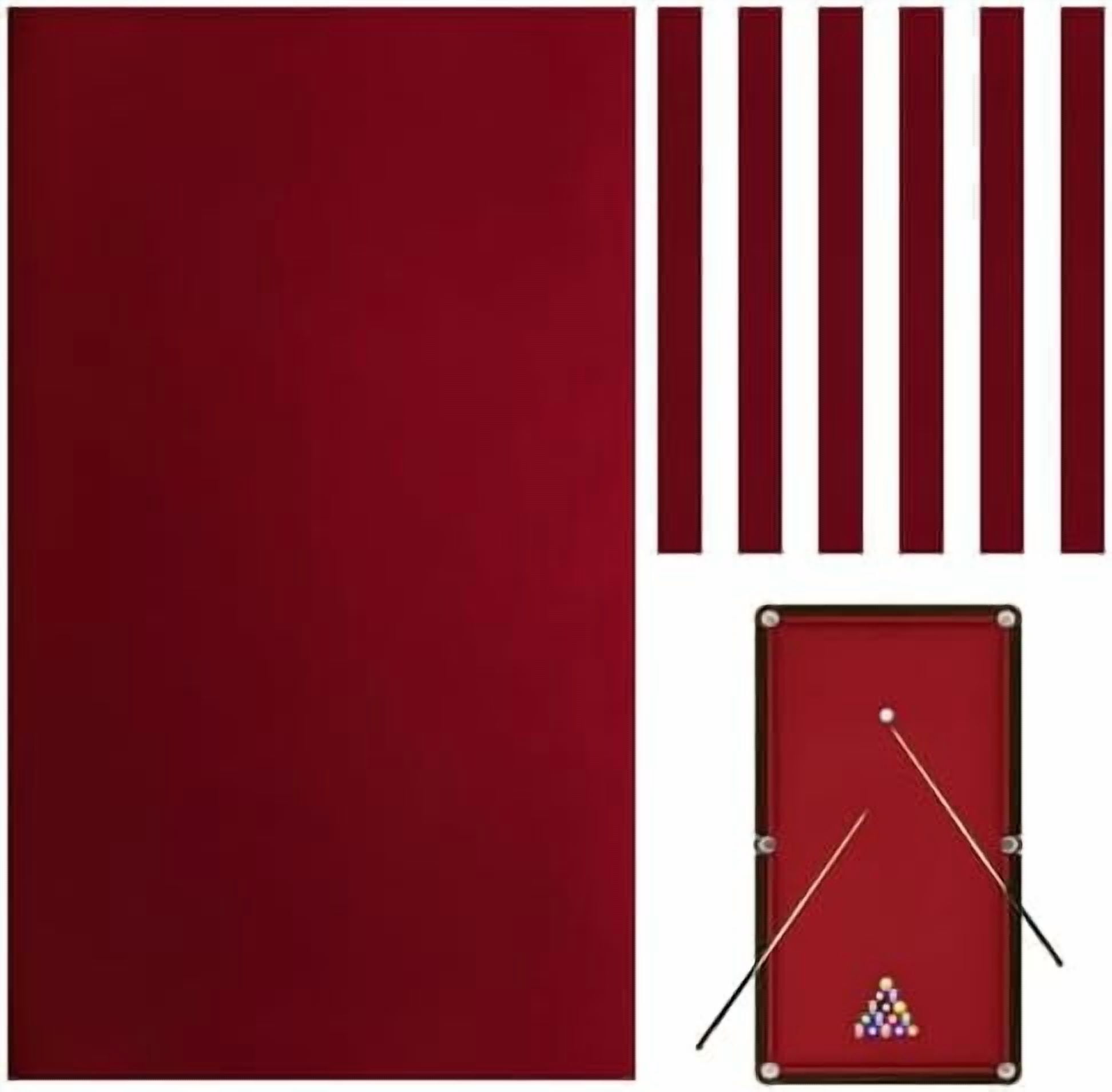 Billiard Cloth 8FT, Pre-Cut Pool Table Felt Replacement Kit with 6 Rail ...