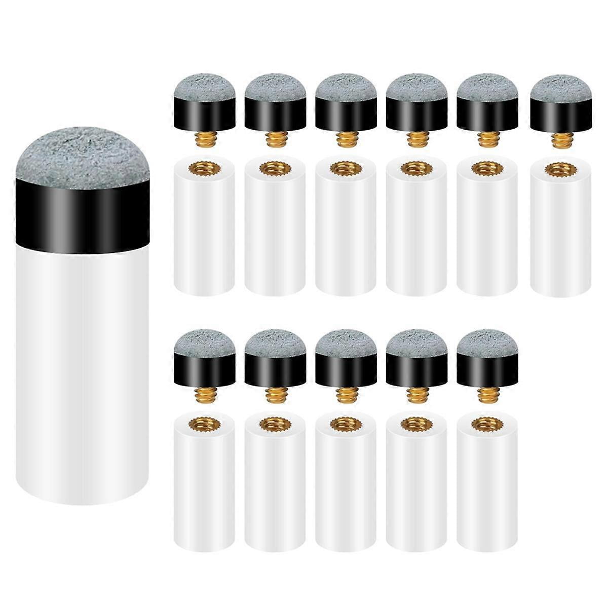 Billiard Cues Tips with Pool Cue Stick Ferrules Screw-on Billiard Pool ...