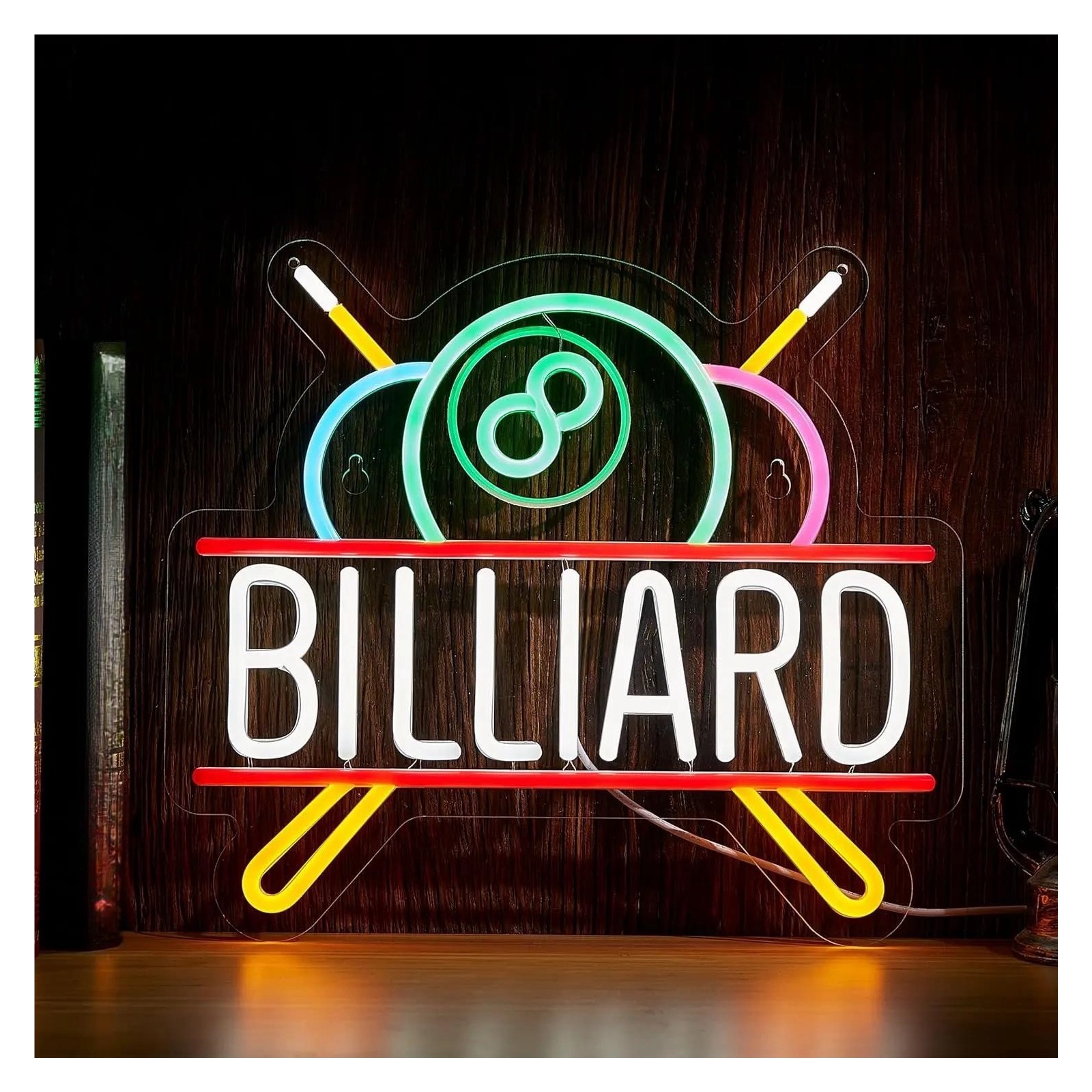 Billiard Neon Sign For Wall Decor LED Light For Game Room Pub Bar Party ...