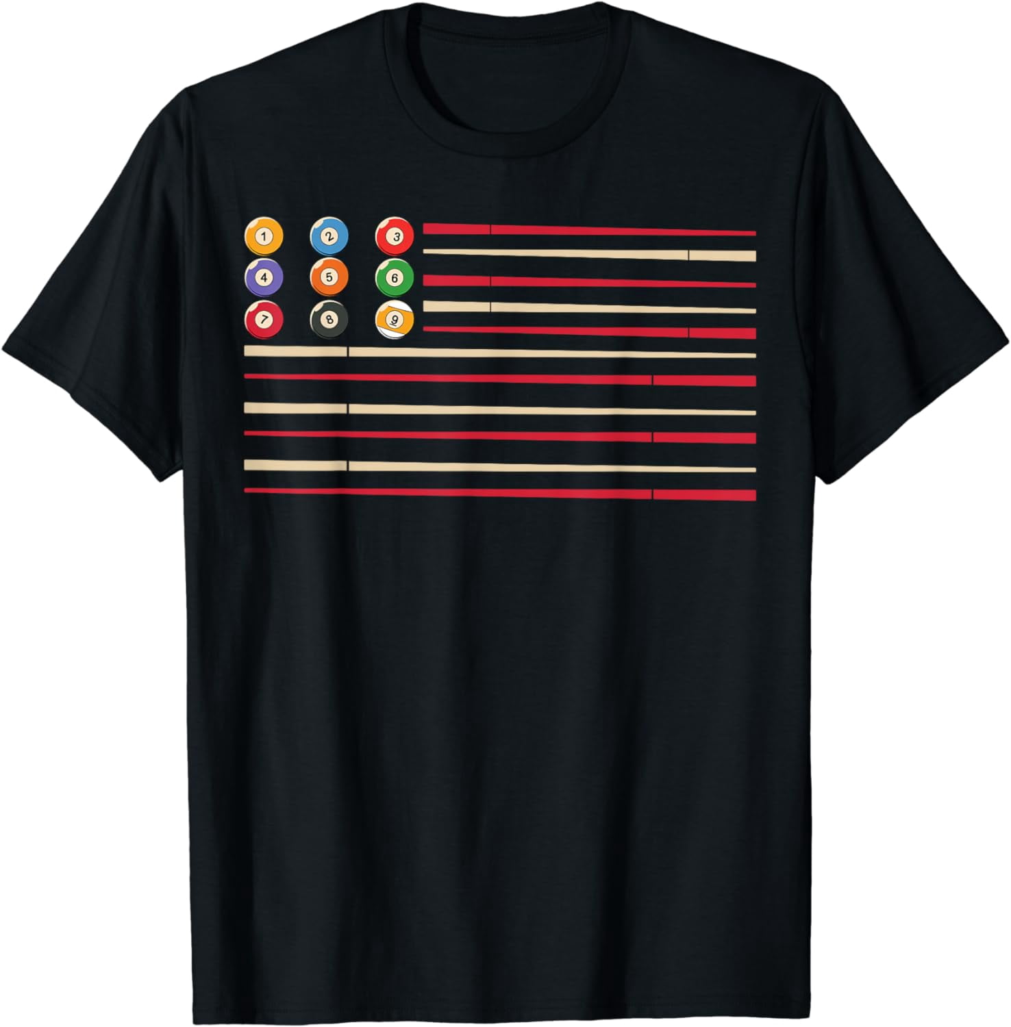 Billiard Player US Flag Pool Snooker T-Shirt - Walmart.com