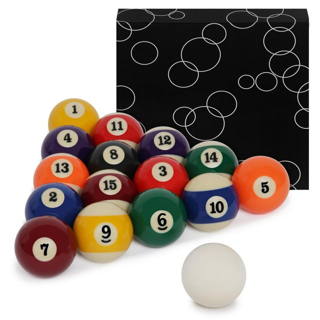 Billiards Pool Ball Set for Adults, Standard Size 2 1/4" (57.2 mm ...