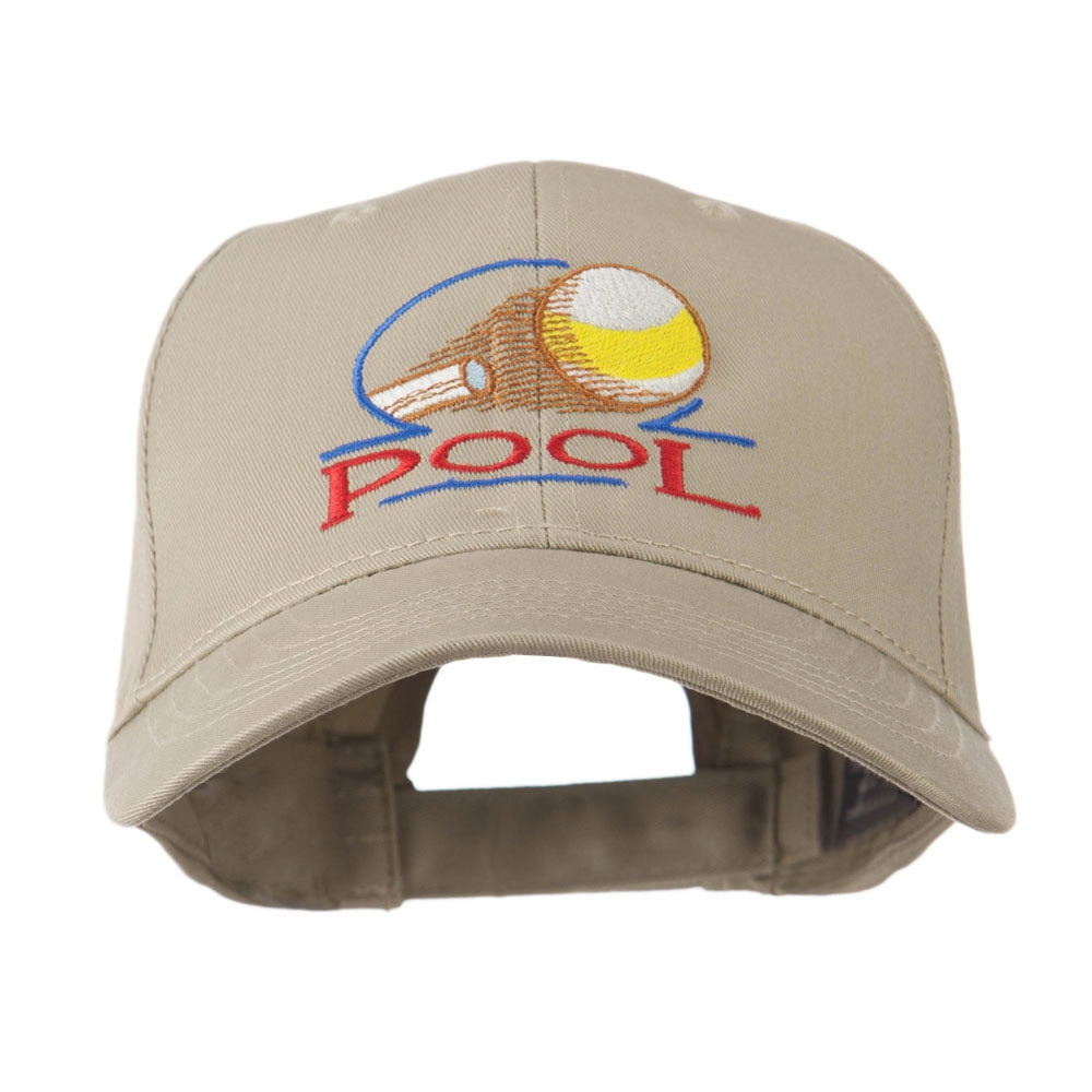 Billiard Pool Logo Embroidered Cap - Khaki OSFM - Walmart.com