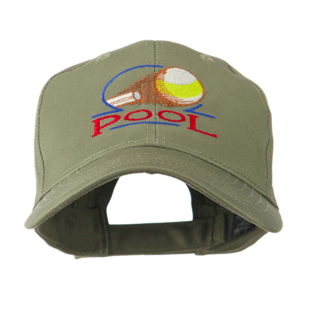 Billiard Pool Logo Embroidered Cap - Olive OSFM - Walmart.com