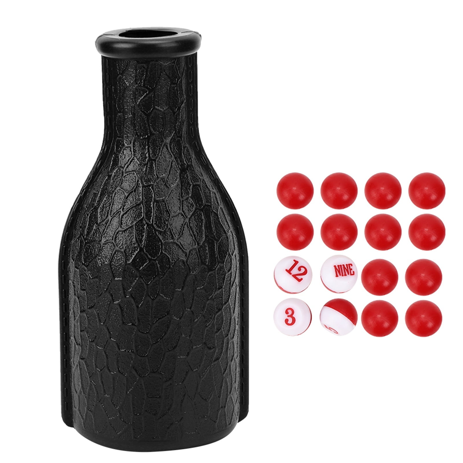 Billiard Pool Shaker Bottle with 16 Numbered Tally Balls, Pool Dice Box ...
